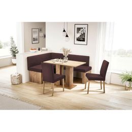 massivline&more Eckbank &raquo;Anna 2&laquo; Breite 169 cm braun Holzwerkstoff, Kunstleder B/H/T: 130cm x 83cm x 169cm, Kunstleder, langer Schenkel rechts