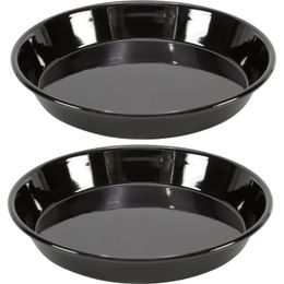 GSD HAUSHALTSGER&Auml;TE Backblech Stahl Set, 2 Stk. tlg. &Oslash; 20 cm schwarz Stahl &Oslash; 20cm