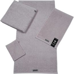 Ross Waschhandschuh &raquo;Smart&laquo; Uni-Rippe mit Velourslabel grau Frottier B/L: 16cmx21cm, 6 Stk.