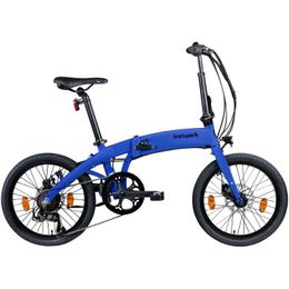 Tretwerk Unisex &raquo;Akimbo Plus&laquo; 7 Gang Shimano Tourney Schaltwerk Kettenschaltung Heckmotor 250 W Pedelec, Elektrofahrrad f&uuml;r Damen und Herren blau 32cm