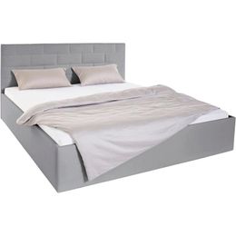 Westfalia Schlafkomfort Polsterbett inkl. Bettkasten bei Ausf&uuml;hrung mit Matratze grau Bezug Bett: 100% Polyester;Bonnell-Federkernmatratze: 51% Polypropylen, 39% Polyester, 