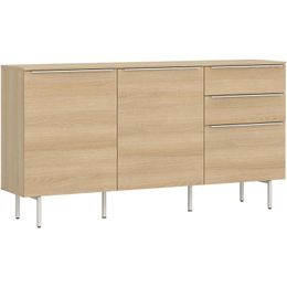 Tom Tailor HOME Kommode Lowboard, Breite 165 cm,3 T&uuml;ren,2 Schubladen, viel Stauraum Holzwerkstoff, Melamin, Spanplatte B/H/T: 165cm x 74cm x 42cm, 