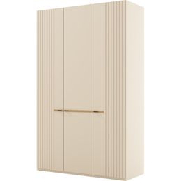 Musterring Kleiderschrank &raquo;Isabelle&laquo; Lamellen in Korpusfarbe, Griffe in schwarz, versch. Gr&ouml;&szlig;en und Farben beige Hartfaserplatte, Holzwerkstoff Champagner-Dekor,