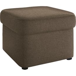 DOMO collection Polsterhocker &raquo;SARAFINA 61x61 cm, hochwertig und komfortabel&laquo; braun Microfaser PRIMABELLE (100% Polyester) / Struktur (90% Polyester; 