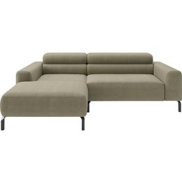 Home Affaire Ecksofa &raquo;Ecksofa, L-Form, incl. Kopfteilverstellung, Breite 223 cm&laquo; wahlweise elektrische Sitztiefenverstellung beige 100% Polyester B/H/