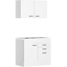 Optifit Pantryk&uuml;che &raquo;OPTImulti&laquo; Breite 100 cm, Tiefe 50 cm, mit Sp&uuml;lenauflage B/H/T: 100cm x 210cm x 60cm, ohne E-Ger&auml;te