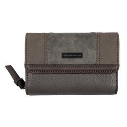 Tom Tailor Damen Tom Tailor Geldb&ouml;rse &raquo;Juna&laquo; aus soft genarbtem ledrigen Material mit gl&auml;nzenden Metall-Accessoires grau Einheitsgr&ouml;&szlig;e