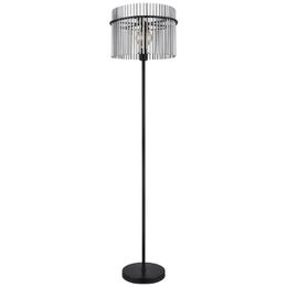 Globo LIGHTING Stehlampe &raquo;GORLEY&laquo; E27 1 Stk. Design Glasst&auml;be, Stehleuchte, Wohnzimmer, Esszimmer schwarz &Oslash; 38cm H: 152cm, 1 Stk.