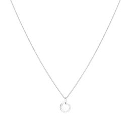 Liebeskind Berlin Damen Kette mit Anh&auml;nger &raquo;Schmuck Geschenk Gold 375 Halskette Gold Collection&laquo; wei&szlig; Gelbgold 375, L: 50 B: 2mm