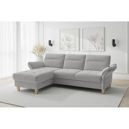 Sit & More sit&more Ecksofa &raquo;Pamela, L-Form, B:230 cm&laquo; mit Federkern 100% Polyester B/H/T: 230cm x 90cm x 164cm, Chenille, Recamiere links, ohne Bett,ohne 