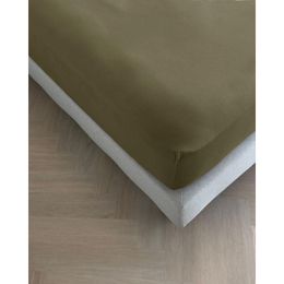 Kayori Spannbettlaken &raquo;Tara&laquo; Hergestellt aus GOTS-zertifizierter Bio-Baumwolle gr&uuml;n Jersey-Elasthan, Obermaterial: 95% Baumwolle, 5% Elasthan (LYCRA )
