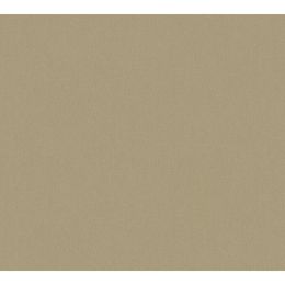 ARCHITECTS PAPER Vliestapete &raquo;Floral Impression&laquo; einfarbig uni unifarben glatt Uni Tapete einfarbig Tapeten Wohnzimmer Schlafzimmer K&uuml;che modern Flur braun Vlies B/L: 