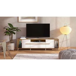 Home Affaire Lowboard &raquo;Orleans, TV-Lowboard, TV-Schrank, TV-St&auml;nder, Breite 190 cm&laquo; Kommode, Opaque Wei&szlig;/Artisan Eiche Dekor,modernes und elegantes 