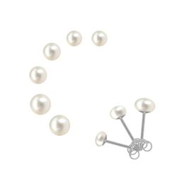 Firetti Damen Perlenohrringe &raquo;Multipack Schmuck Geschenk Silber 925 Ohrschmuck Perle&laquo; mit S&uuml;&szlig;wasserzuchtperle wei&szlig; Perlen Silber 925 (Sterlingsilber)