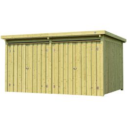 Weka Ger&auml;tehaus &raquo;"Lagerhaus 607 Variante 3" aus kesseldruckimpr&auml;gnierten Nadelholz&laquo; W&auml;nde mit 2x20 mm Deckelschalung braun Massivholz Einheitsgr&ouml;&szlig;e