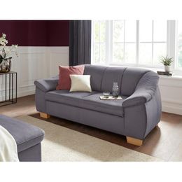 Sit & More sit&more 2,5-Sitzer &raquo;Santo&laquo; mit Federkern grau B/H/T: 201cm x 82cm x 93cm, Luxus-Microfaser ALTARA NUBUCK