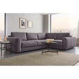 Home Affaire Ecksofa &raquo;Bloomfield, Breite 304cm, Mega Polsterecke mit viel Platz, L-Form&laquo; extra tiefe Sitzfl&auml;che, wahlweise mit Sitztiefenverstellung 