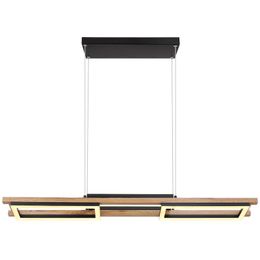 Globo LIGHTING H&auml;ngeleuchte &raquo;ILLA&laquo; LED-Modul 1 Stk. Warmwei&szlig; H&auml;ngeleuchte Schwarz/MDF, Opal, Stufenschalter, Memory, LED 30W 1, H: 120cm, 1 Stk.