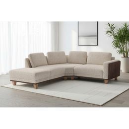 Sit & More sit&more Ecksofa &raquo;Concept&laquo; Modernes Sofa in drei Fu&szlig;farben zur Auswahl beige 100% Polyester B/H/T: 223cm x 84cm x 251cm, langer Schenkel links,mit Fu&szlig;