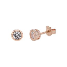Tom Tailor Damen Tom Tailor Paar Ohrstecker &raquo;Schmuck Geschenk Silber 925 Solit&auml;r&laquo; mit Zirkonia (synth.) rosa Silber 925 (Sterlingsilber)