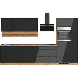KOCHSTATION K&uuml;chenzeile &raquo;KS-Virginia,neu in verbesserter Ausf&uuml;hrung&laquo; Arbeitsplatte 38 mm stark, Stauraum, Softclose, Breite 330 cm, Soft-Close, ohne E