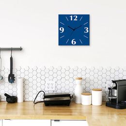Artland Wanduhr &raquo;Uni Trendfarben&laquo; wahlweise mit Quarz- oder Funkuhrwerk, lautlos ohne Tickger&auml;usche blau B/H/T: 30cm x 30cm x 0,3cm, Quarzuhr, 4 Ziffern