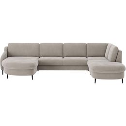 Sit & More sit&more Wohnlandschaft &raquo;Soul U-Form&laquo; wahlweise mit Bett und Bettkasten grau 100% Polyester B/H/T: 372cm x 90cm x 239cm, Luxus-Microfaser ALTARA 