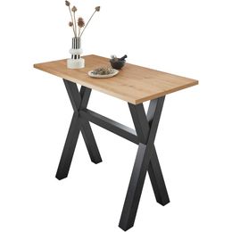 M&auml;usbacher Bartisch Gestell in X-Form (Breite 120, 140 oder 160 cm) schwarz B/H/T: 140cm x 105cm x 70cm, 140cm