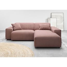 Home Affaire Ecksofa &raquo;Glimminge L-Form auch in Breitcord, Feincord + Easy care-Bezug,&laquo; Breite 234, Zierkissen rosa 95% Polyester, 5% Nylon B/H/T: 