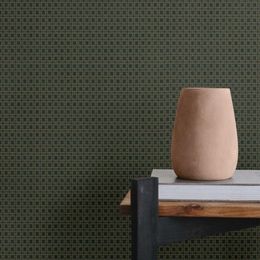 Sublime Vliestapete &raquo;ROTAN&laquo; nat&uuml;rlich gepr&auml;gt Design Tapeten blau Vlies B/L: 0,52m x 10m, Rollen: 1