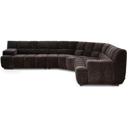 designwerk Ecksofa &raquo;Cielo L-Form, Design und aufwendige Detailverarbeitung&laquo; mit Sitztiefenverstellung braun 100% Polyester B/H/T: 338cm x 83cm x 338cm