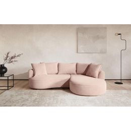OTTO home Ecksofa &raquo;Sana L-Form, Breite 260 cm&laquo; Loungesofa mit Wellenunterfederung rosa 95% POLYESTER (PES) 5% POLYAMID(PA) B/H/T: 260cm x 160cm, 