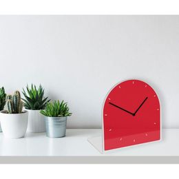 queence Tischuhr &raquo;Helene&laquo; Tisch, Uhr, modern, ger&auml;uschlos rot Einheitsgr&ouml;&szlig;e