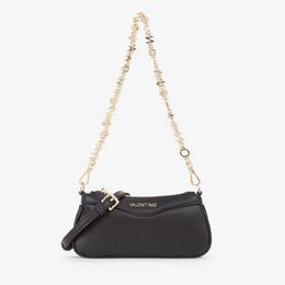 Valentino Handbags Valentino Bags Damen VALENTINO BAGS Schultertasche &raquo;ELLY&laquo; Damen Abendtasche mit markanter Logoverzierung an der Umh&auml;ngekette schwarz B/H/T: 20cm x 
