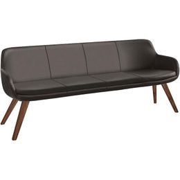 Musterring Essbank &raquo;Tavia&laquo; Stativgestell Wildnussbaum massiv ge&ouml;lt, Breite 180, 200 oder 220 cm braun B/H/T: 220cm x 87cm x 66cm, Echtleder