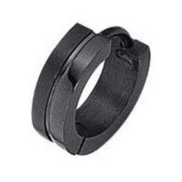 Firetti Damen Single-Creole &raquo;Schmuck Geschenk Ohrschmuck einzeln Classic&laquo; schwarz 13,5mm, Edelstahl