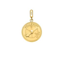 Liebeskind Berlin Damen Kettenanh&auml;nger &raquo;Schmuck Edelstahl Charm Decision Maker Pfeil JA NEIN VIELLEICHT&laquo; gold Edelstahl, 1,6 g