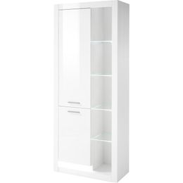 Home Affaire Vitrine &raquo;MERAN&laquo; H&ouml;he ca. 196 cm wei&szlig; FSC -zertifizierter Holzwerkstoff Wei&szlig;, B/H/T: 80cm x 196cm x 37cm, T&uuml;ren: 1 Stk.