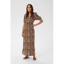 Kaffe Kleid KAisolde Regular fit in Naturel Leopard Print | Gr.: 46