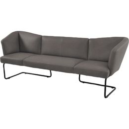 K+w Komfort & Wohnen K+W Komfort & Wohnen Polsterbank &raquo;Mikkado Tube&laquo; in abgerundeter Form, Rundrohrkufe lang, in 2 Breiten 192 oder 242 cm grau Holzwerkstoff, Metall B/H/T