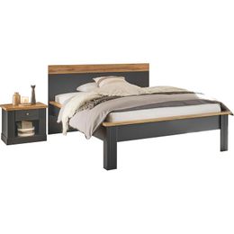 OTTO home Schlafzimmer-Set &raquo;Westminster&laquo; Bett Breite Liegefl&auml;che 90 oder 140cm und 1 Nachtkommode grau B/H: 140cm x 200cm