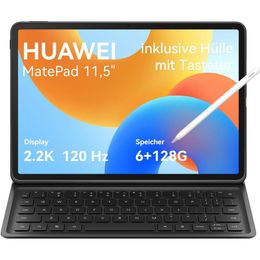 Huawei Tablet &raquo;MatePad 11.5" 2024 6+128GB&laquo; (29,21 cm / 11,5 &prime;&prime;) HarmonyOS 128 GB 2.2K Lautst&auml;rkeregler) schwarz Gro&szlig;er Speicher: Mit 6 GB RAM und 128 GB 
