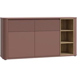 FORTE Sideboard B/H/T 160/83,1/41,3 cm, Stauraum, MDF Front braun Holzwerkstoff B/H/T: 160cm x 83,1cm x 41,3cm, 2 Stk., 2 Stk.