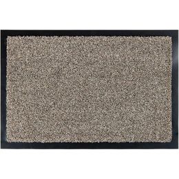 Astra Fu&szlig;matte &raquo;Calcite&laquo; rechteckig 10 mm H&ouml;he T&uuml;rmatte, Sauberlaufmatte, rutschfest, meliert, nimmt Schmutz auf braun Kunstfaser B : 80cm 1 Stk., 