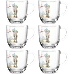 Leonardo Tasse &raquo;Dino BAMBINI AVVENTURA&laquo; 280 ml, 6-teilig bunt Glas &Oslash; 8,4cm x 9cm, 280ml, 6 Stk.