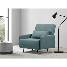 Home Affaire Schlafsofa &raquo;Linnea&laquo; Daybed mit aufklappbarer Liegefl&auml;che blau 100% Polyester B/H/T: 87,2cm x 88cm x 89cm, Webstoff fein