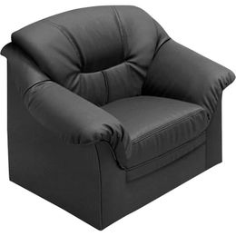 DOMO collection Sessel &raquo;Montana Kunstleder-Bezug, zeitlos und elegant&laquo; schwarz SOFTLUX -Kunstleder;Luxus-Kunstleder, Korpus in farblich passendem 