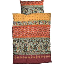 CASATEX Bettw&auml;sche &raquo;Murillo&laquo; 2 Stk. paisley, orientalisch, indisch orange Biber, Obermaterial: 100% Baumwolle B/L: 155cm x 220cm, 1 Stk., 1 Stk., 