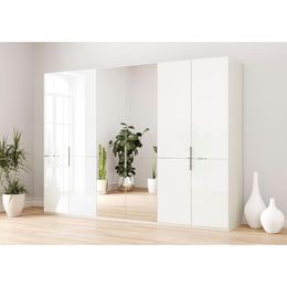Musterring Kleiderschrank &raquo;Imola W&laquo; inkl. Einlegeb&ouml;den und Kleiderstangen, mit Glas- und Spiegelt&uuml;ren wei&szlig; Floatglas, Holzwerkstoff B/H/T: 295,2cm x 236cm x 58cm
