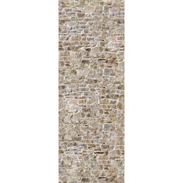 queence Vinyltapete &raquo;Abdullah&laquo; Steinoptik glatt 90x250cm, selbstklebend, kinderleichte Anbringung,, Sticker grau Vinyl B/L: 0,9m x 2,5m, Rollen: 1